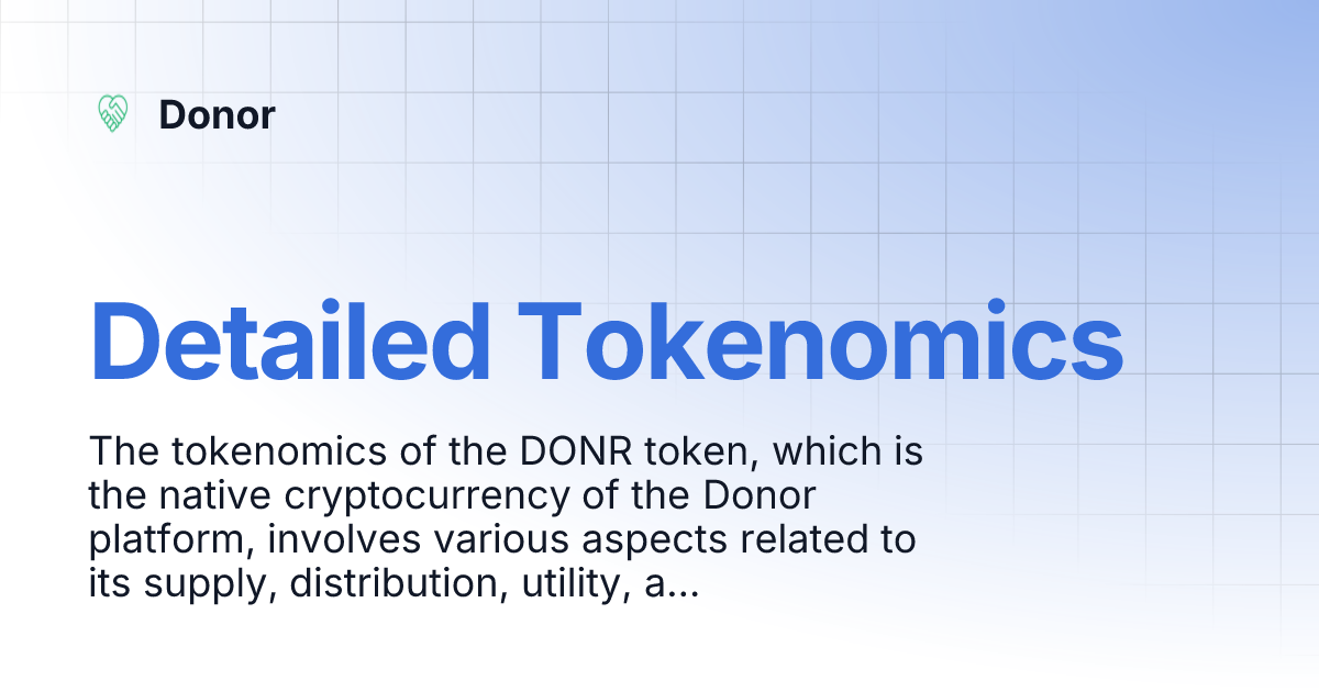 Detailed Tokenomics | Donor